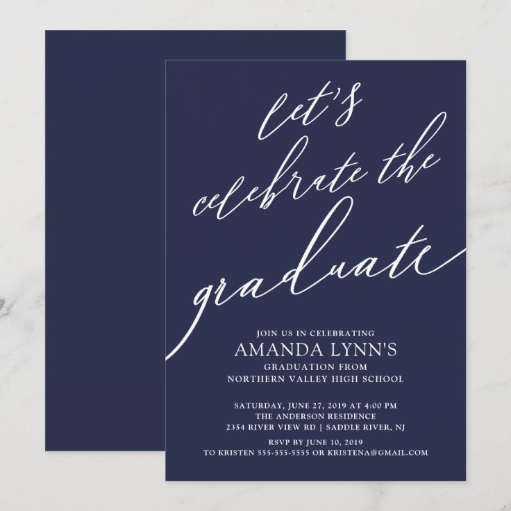 Let's Celebrate the Graduate Graduation Invitation | Zazzle