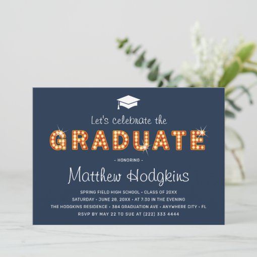 Let's Celebrate the Graduate | Graduation Party Invitation | Zazzle