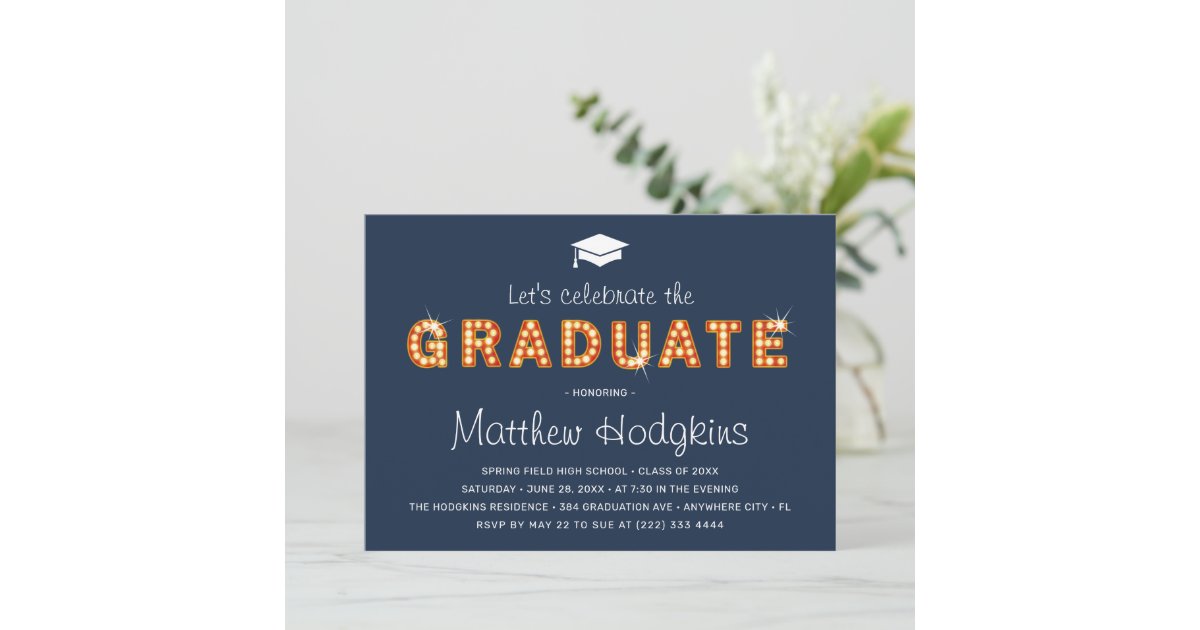 Let's Celebrate the Graduate | Graduation Party Invitation | Zazzle