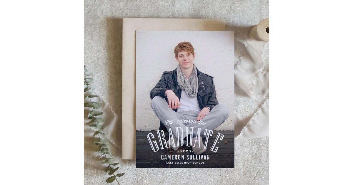 Let's Celebrate the Graduate Photo Graduation Invitation | Zazzle