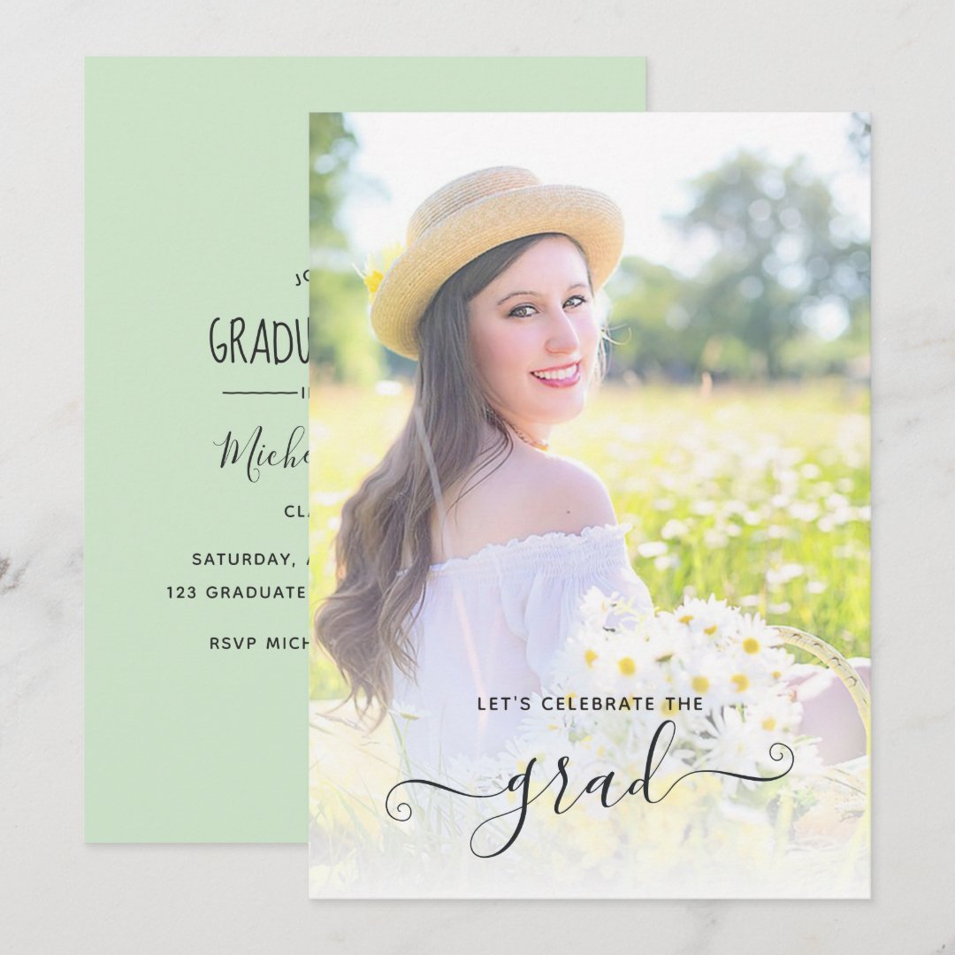 Let's Celebrate the Graduate Photos Invitation | Zazzle