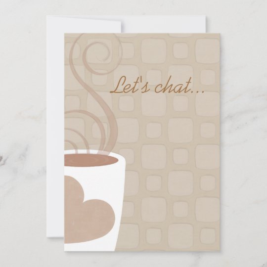 Let's chat over coffee luncheon invitation | Zazzle.com