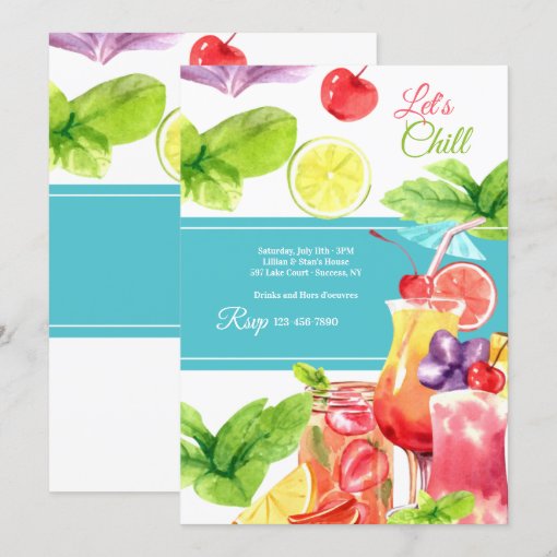 Let's Chill Summertime Invitation | Zazzle