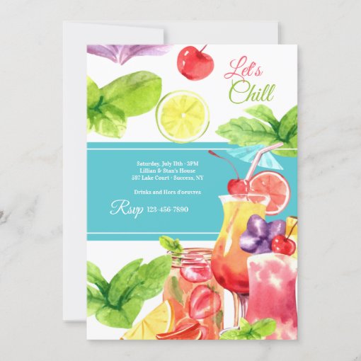 Let's Chill Summertime Invitation | Zazzle
