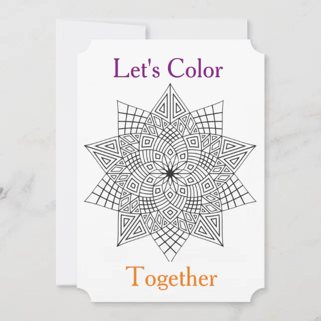 Let's Color Together Coloring Party Invitation | Zazzle