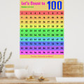 Let's Count to 100 - Classroom Hundreds Chart | Zazzle