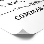 Let's Eat Grandma Commas Save Lives Poster | Zazzle