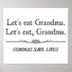 Let's Eat Grandma Commas Save Lives Poster | Zazzle