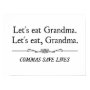 Let's Eat Grandma Commas Save Lives Poster | Zazzle