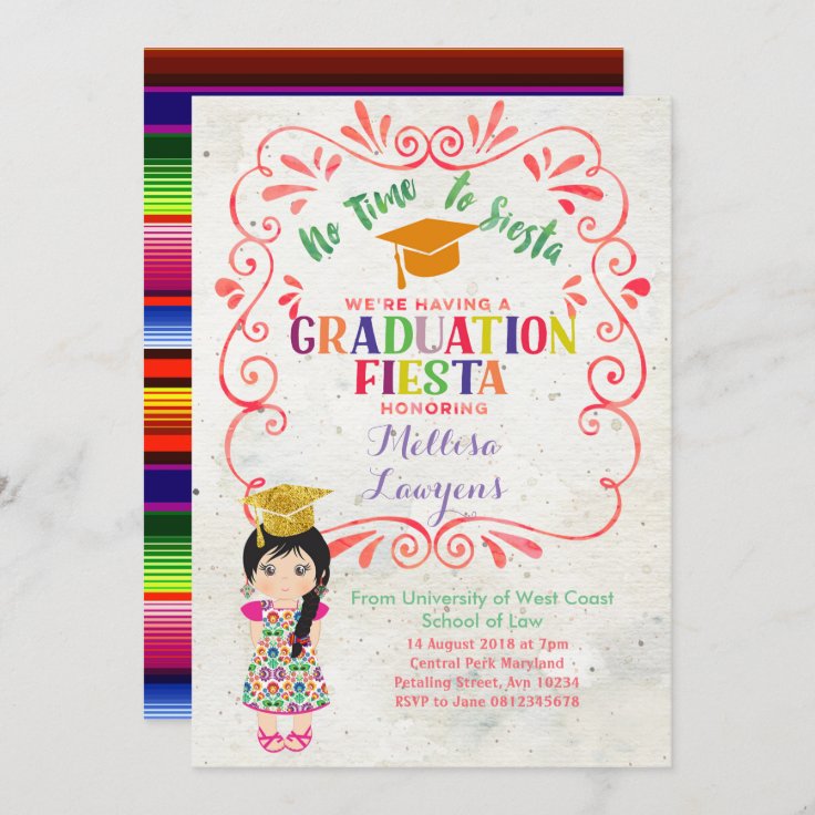 Let's fiesta Graduation Party Fiesta Invitation | Zazzle