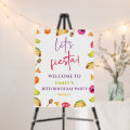 Let's Fiesta Taco Birthday Party Welcome Sign | Zazzle