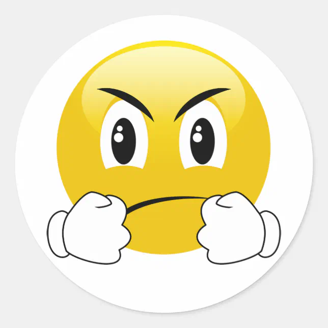 Let's Fight Punching Emoji Stickers | Zazzle