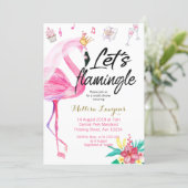 Let's Flamingle Flamingo Bridal Shower Invitation | Zazzle