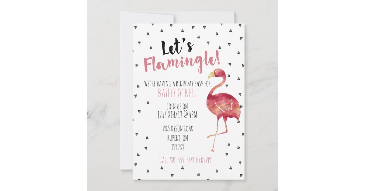 Let's Flamingle! Invitation | Zazzle