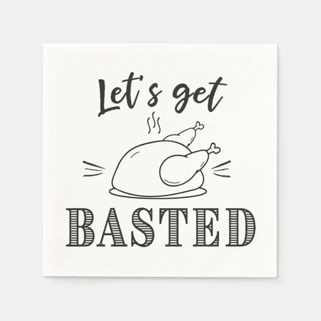 Let's get Basted Thanksgiving Napkins | Zazzle