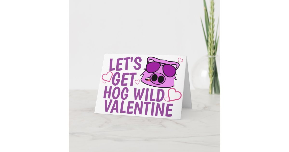 Let's Get Hog Wild Holiday Card | Zazzle