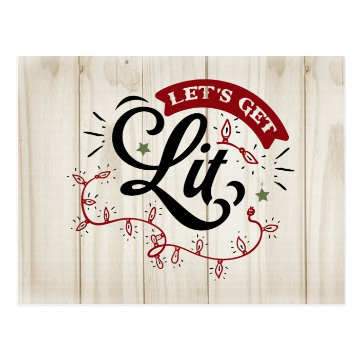 Let's Get Lit Christmas Party Invite | | Zazzle.com