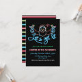 Let's get lit Neon Santa Christmas Cocktail Party Invitation | Zazzle