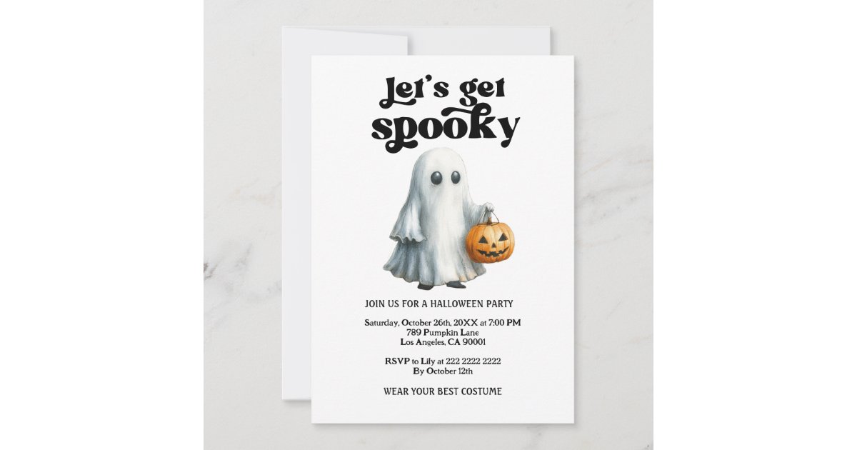 Let's Get Spooky,Halloween party Invitation | Zazzle