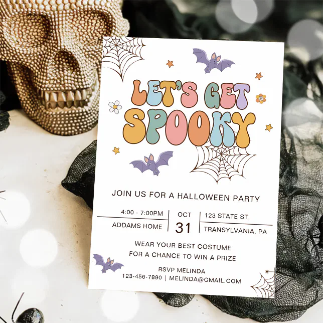 Let's Get Spooky Halloween Party Invitation | Zazzle