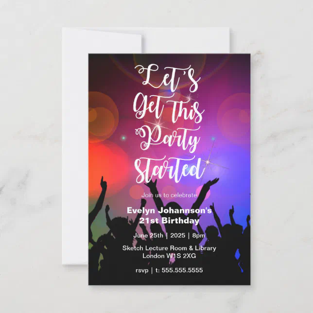 Let's Get This Party Started | Birthday Party Invitation | Zazzle
