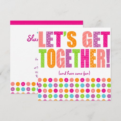 Let's Get Together! Invitation | Zazzle