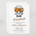 Let's Go Bar Hopping Birthday Party Invitation | Zazzle