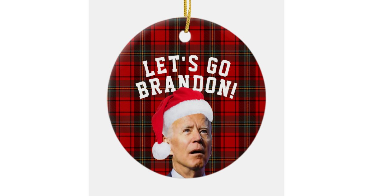 Let's Go Brandon Biden Christmas Ornament Funny | Zazzle Let's Go Brandon Biden Christmas Ornament Funny | Zazzle