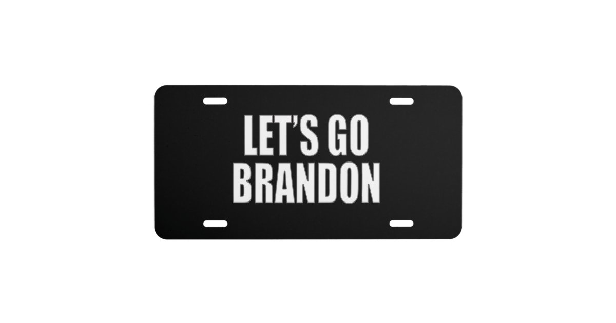 Let's Go Brandon License Plate | Zazzle