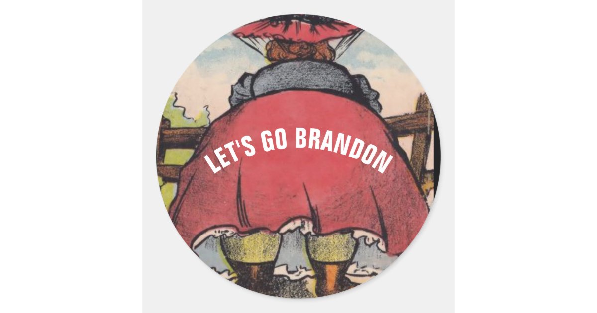 LET'S GO BRANDON! VINTAGE WOMAN STICKERS DECALS | Zazzle