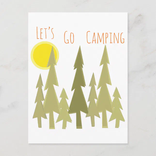 Lets Go Camping Postcard | Zazzle