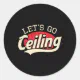 Let'S Go Ceiling Halloween Ceiling Fan Classic Round Sticker | Zazzle