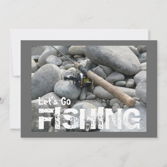 Let's Go Fishing! Company Fishing Trip Invitation | Zazzle.com