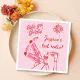 Lets Go Girls Disco Pink Cowgirl Bachelorette Napkins | Zazzle