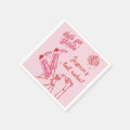 Lets Go Girls Disco Pink Cowgirl Bachelorette Napkins | Zazzle