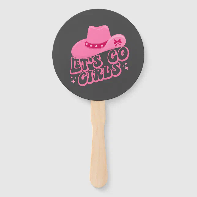 Let's Go Girls, Girls Trip, Retro Graphic Hand Fan | Zazzle
