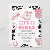 Lets go girls Western cowgirl Birthday Invitation | Zazzle