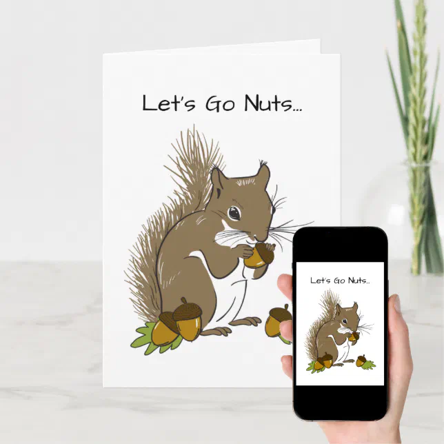 Let's Go Nuts On Each Other - Cheeky Valentine Holiday Card | Zazzle