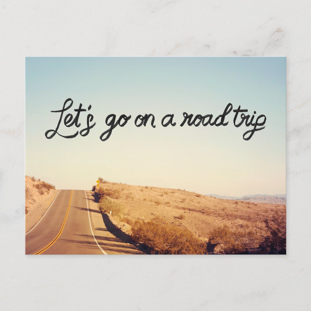 Let's Go On A Road Trip | Postcard | Zazzle