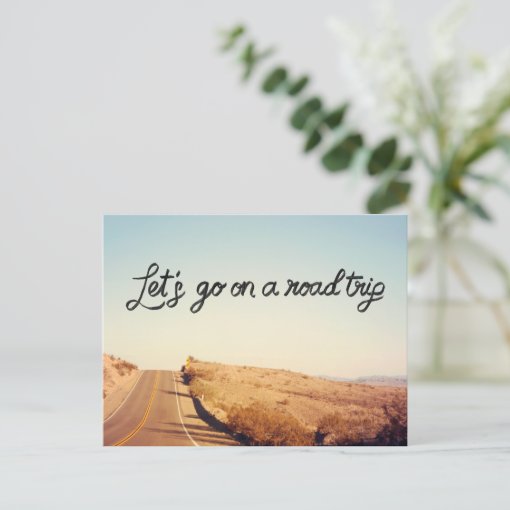 Let's Go On A Road Trip | Postcard | Zazzle