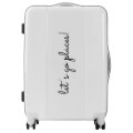 Let's Go Places Modern Script Custom Text Luggage | Zazzle