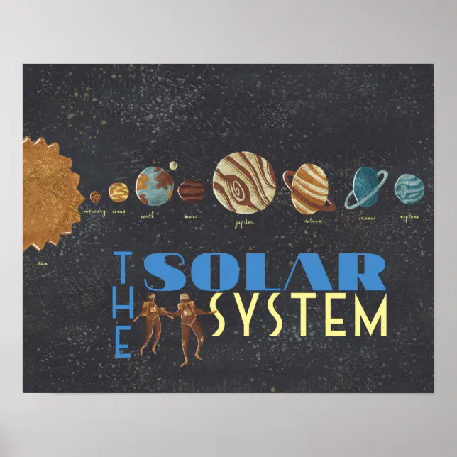 Let's Go To Space: The Solar System Poster | Zazzle