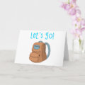 Let's Go Typography with Backpack Card | Zazzle