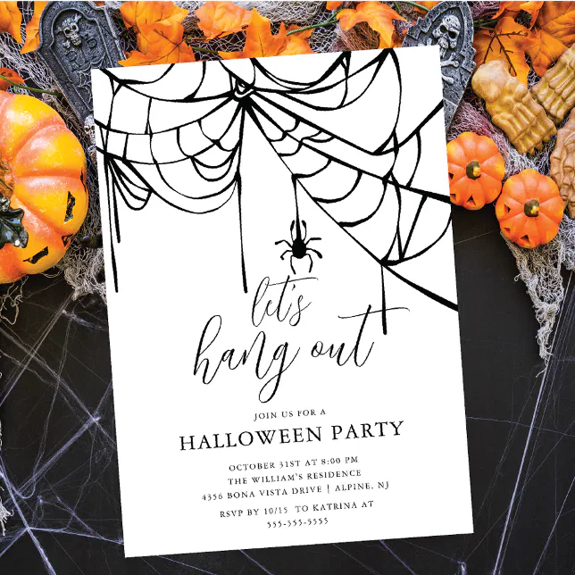 Let's Hang Out Halloween Invitation | Zazzle