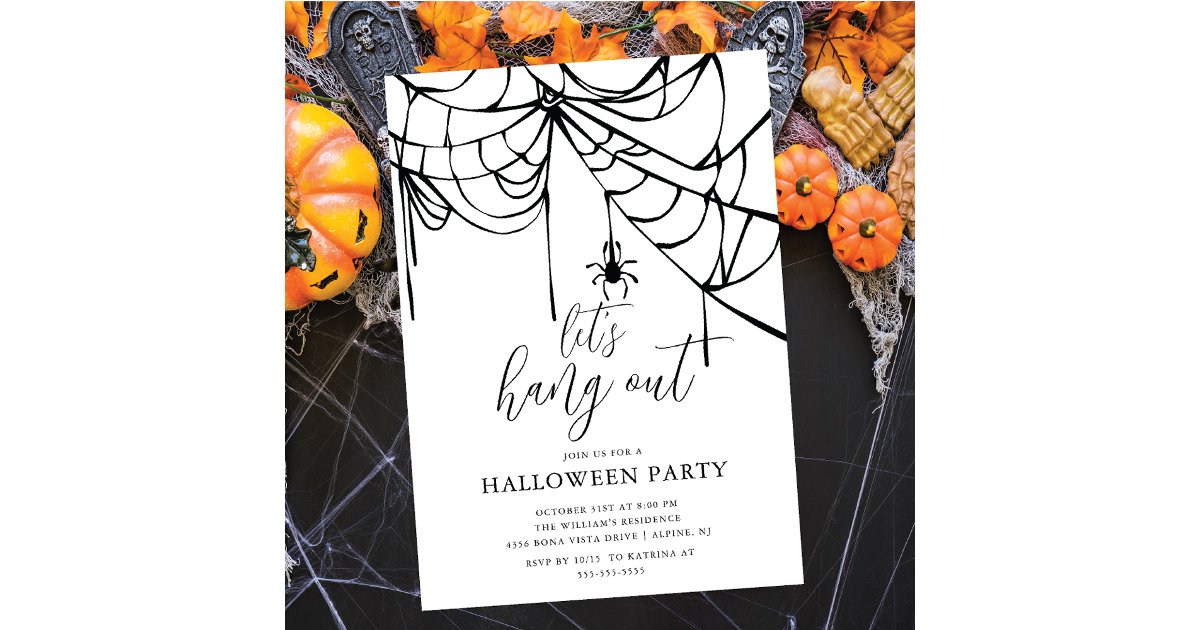Let's Hang Out Halloween Invitation | Zazzle