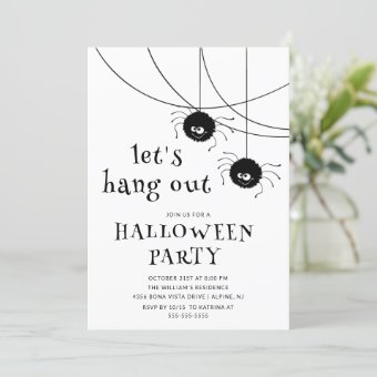 Let's Hang Out Halloween Party Invitation | Zazzle