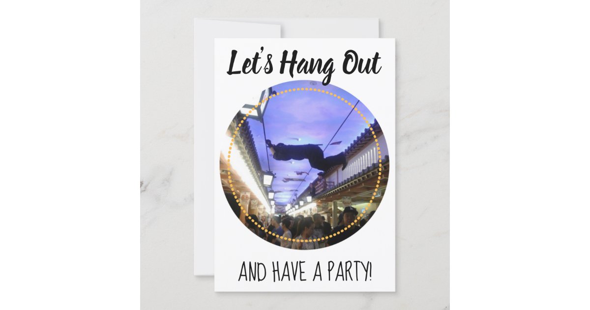 Let's Hang Out Invitation | Zazzle