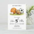 Let's Have a Ball Birthday Invitation Sports Summe | Zazzle