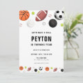 Lets Have a Ball Sports Birthday Invitation | Zazzle