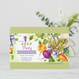 Let's Have Soup Party Invitation | Zazzle